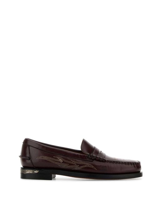 Sebago Burgundy Leather Dan El Paso Loafers in Brown for Men | Lyst UK