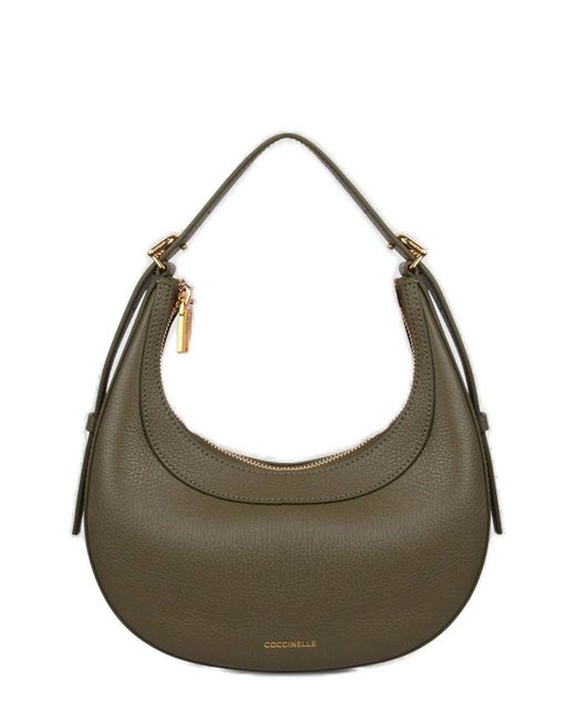 Coccinelle Whisper Logo Stamp Shoulder Bag in Gray | Lyst