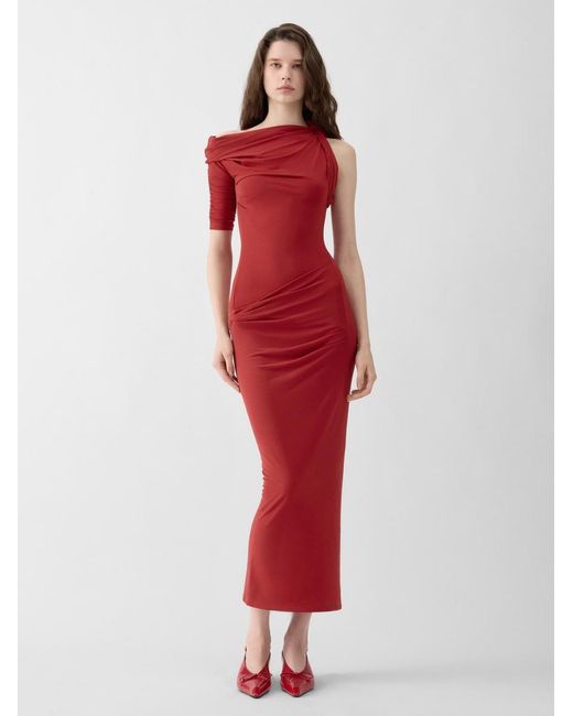 Jacquemus The Drapeado Dress in Red | Lyst UK