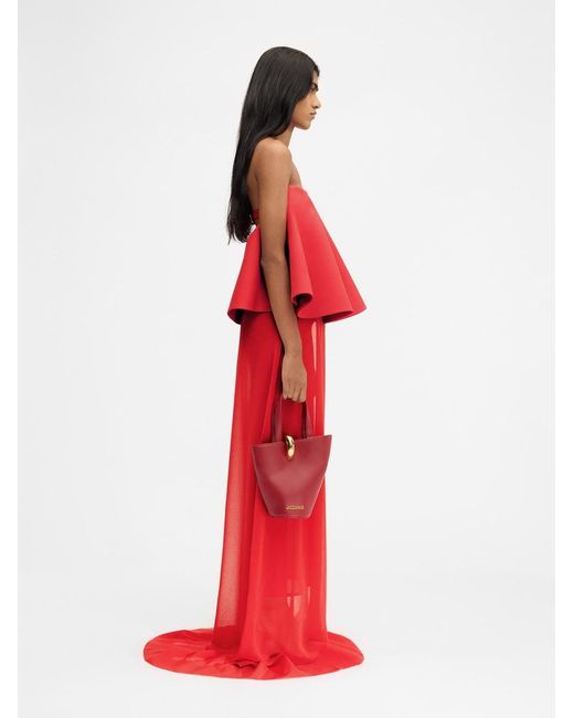 Jacquemus The Vela Dress in Red | Lyst
