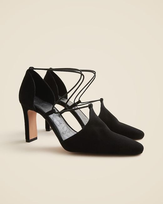 J.Crew Made-In-Spain Jules Cross-Strap Pumps in Black | Lyst