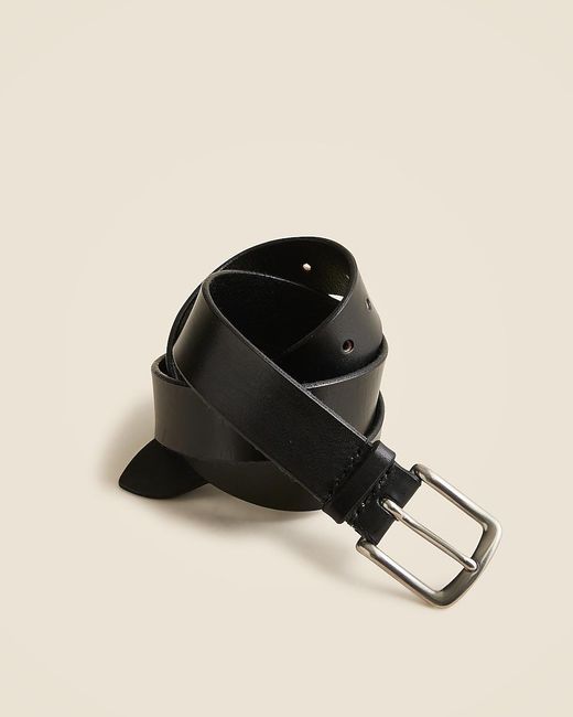 J.Crew Maximum Henry Standard Leather Belt in Black for Men | Lyst