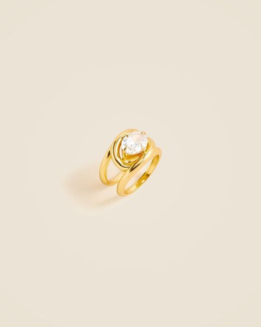J.Crew Sculptural Ring in Natural | Lyst
