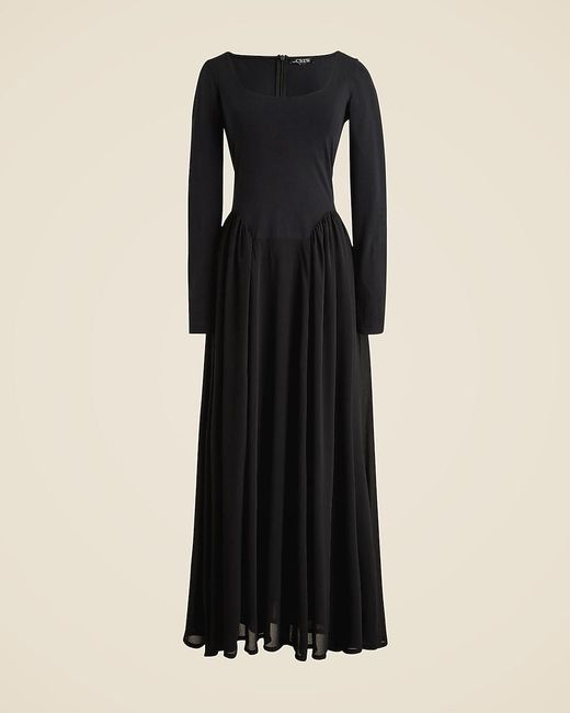J.Crew Ballet Dress With Chiffon Skirt in Black | Lyst