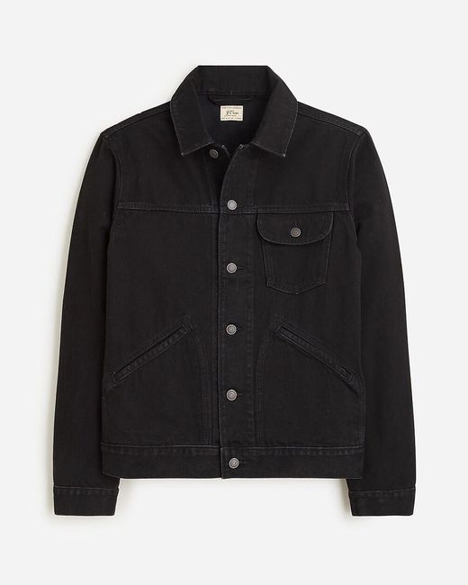 J.Crew Denim Trucker Jacket in Black for Men | Lyst