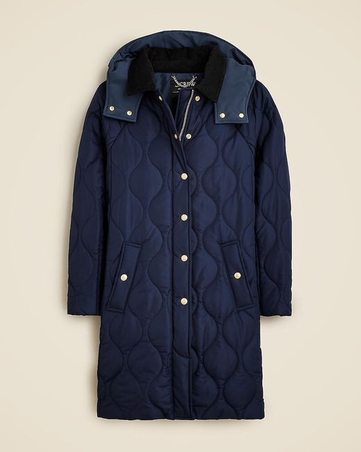 J.Crew Stowe Puffer Jacket With Primaloft in Blue | Lyst