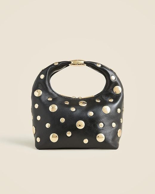 J.Crew Small Top-Handle Bag With Grommets in Black | Lyst