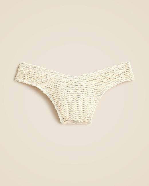 J.Crew Sunny Crochet Bikini Bottom in Natural | Lyst