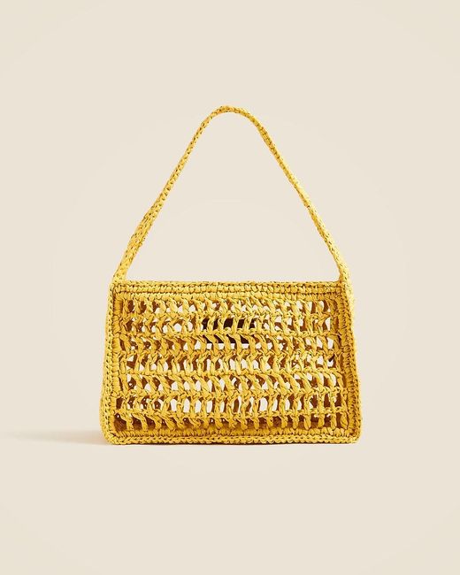 J.Crew Paros Open-Weave Bag in Metallic | Lyst