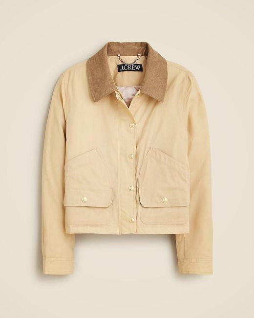 J.Crew Short Barn Jacket in Natural | Lyst