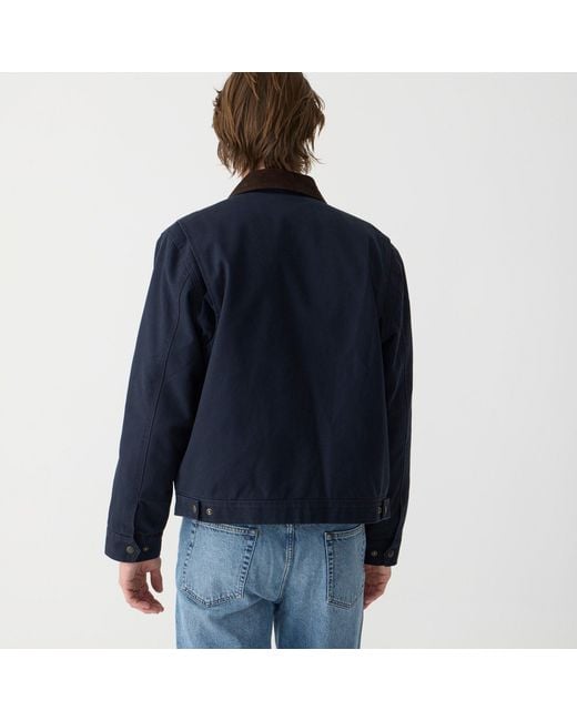 J.Crew Wallace & Barnes Canvas Work Jacket in Blue for Men | Lyst