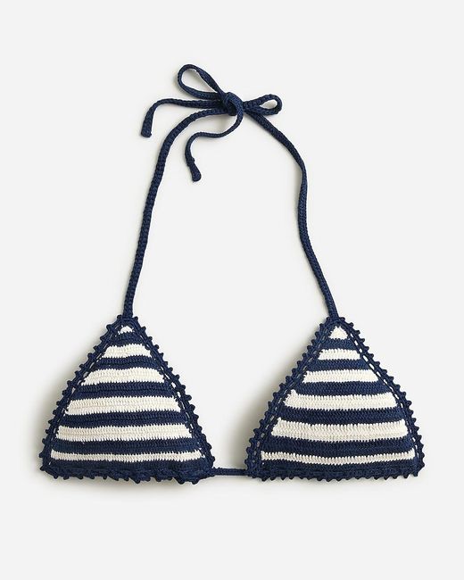 J.Crew Crochet Bralette in Blue | Lyst