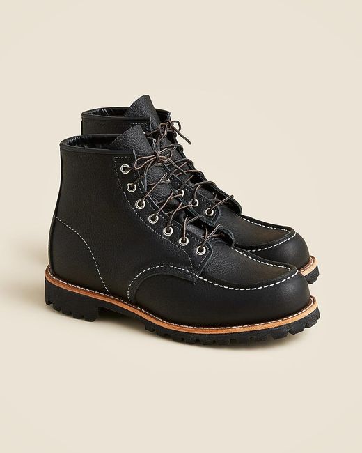 J.Crew Wing Heritage Roughneck Leather Boots in Black for Men | Lyst