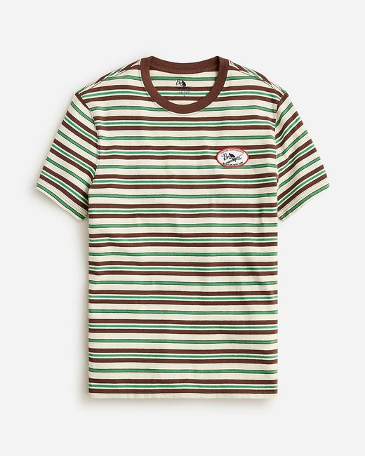 J.Crew Limited-Edition Bunger Surf Shop X Vintage-Wash Cotton Striped Graphic T-Shirt in Natural ...