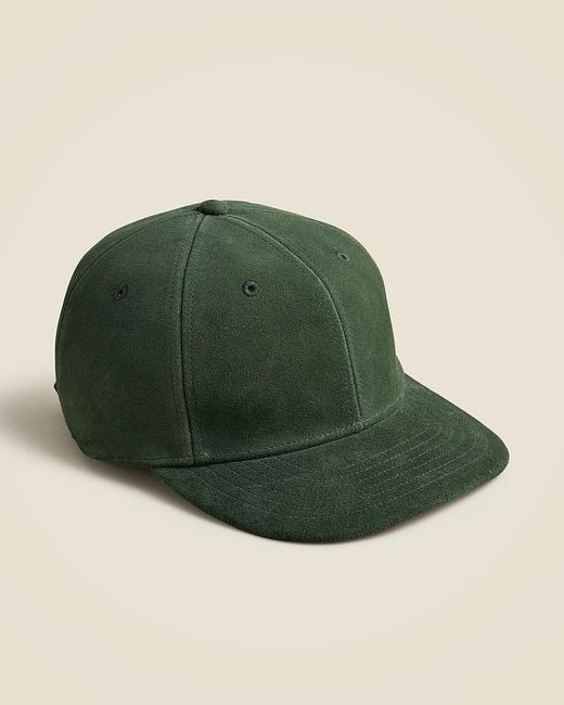 J.Crew Suede Baseball Cap in Green for Men | Lyst