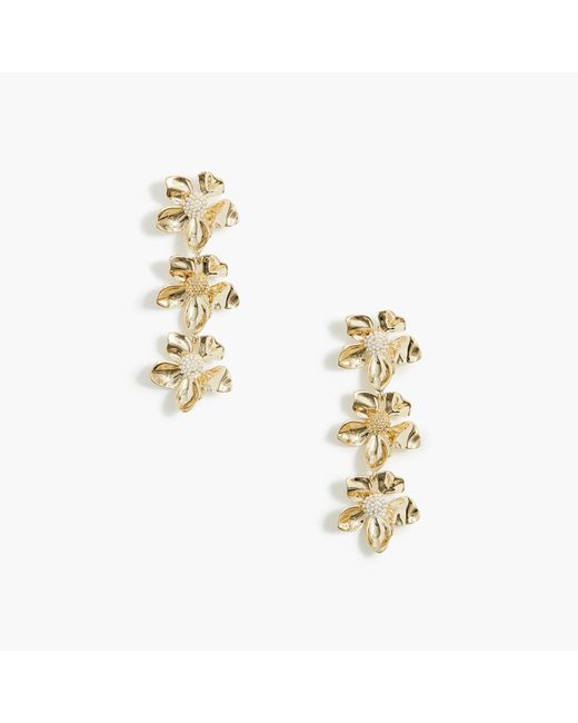 J.Crew Synthetic Gold Floral Statement Earrings in Metallic | Lyst J.Crew Synthetic Gold Floral Statement Earrings in Metallic | Lyst