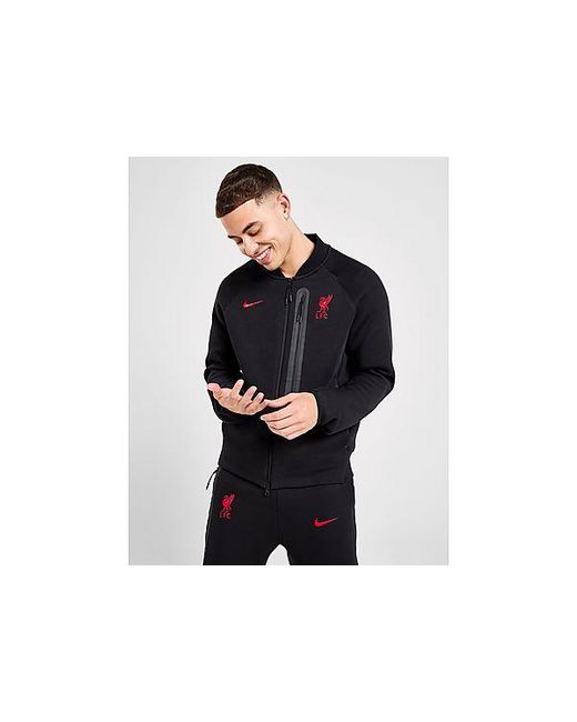 Nike Liverpool Fc Tech Fleece Jacket in Black for Men | Lyst UK