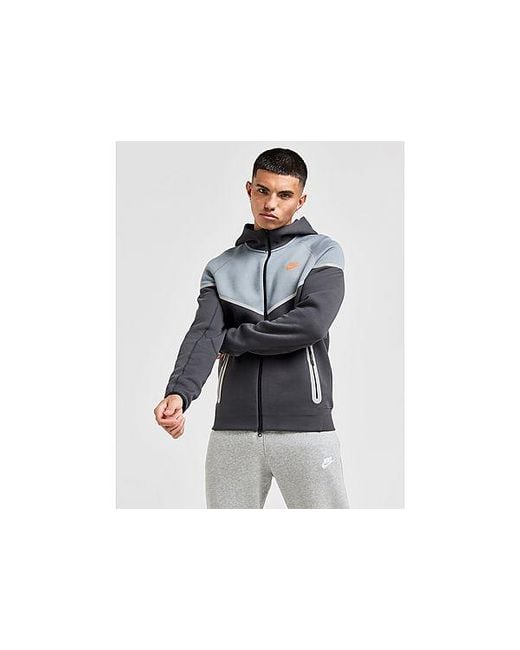 Nike Tech Fleece Reflective Full Zip Hoodie in Black for Men | Lyst UK