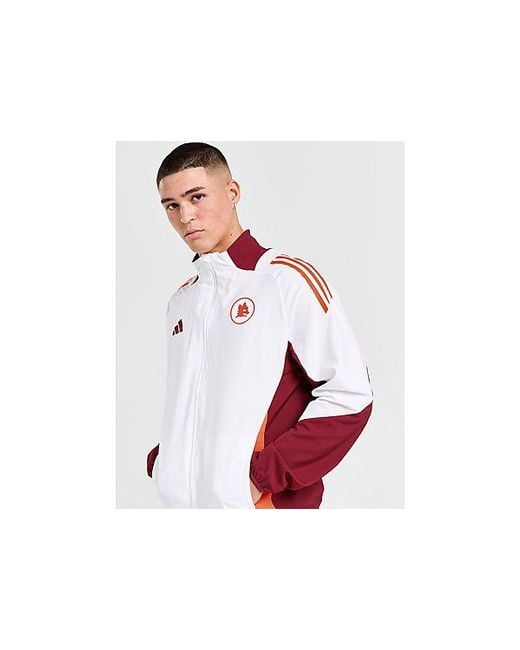 adidas As Roma Presentation Track Jacket in Red for Men | Lyst UK