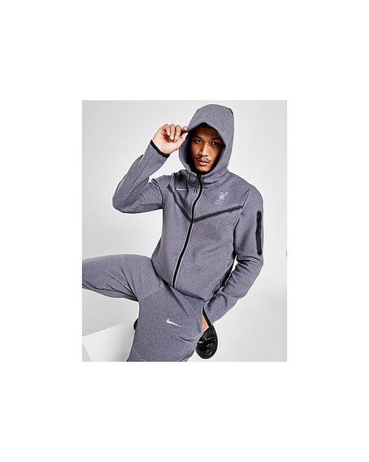 Nike Liverpool Fc Tech Fleece Windrunner Hoodie in Black for Men | Lyst UK