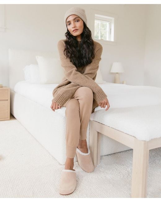 Jenni Kayne Shearling-Lined Moc Clog in Natural | Lyst