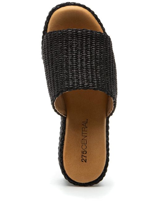 275 Central "275 Central Sienna Sandal Raffia in Black | Lyst