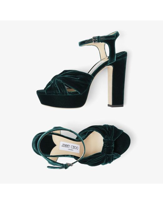 Jimmy Choo Heloise 120 in Green | Lyst