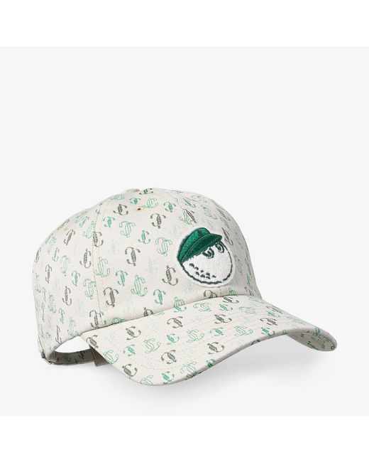 Jimmy Choo Malbon 2.0 Monogram Cap in White | Lyst