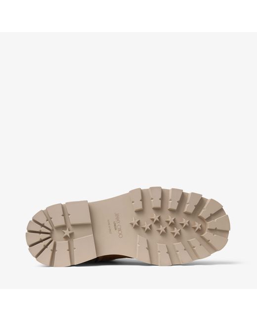 Jimmy Choo Velvet Suede Zip-Up Ankle Boots in Natural | Lyst