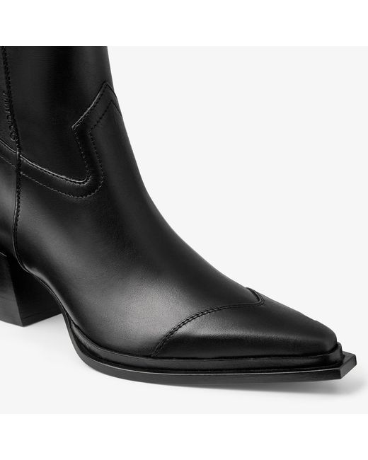 Jimmy Choo Cece 60 Leather Ankle Boots in Black | Lyst