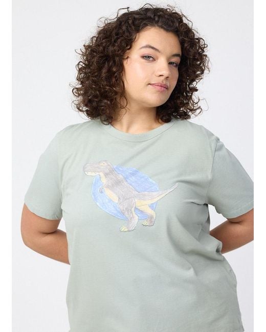 Joanie Clothing Ducky Tyrannosaurus Rex Print T-Shirt-L (Uk 16-18) in ...