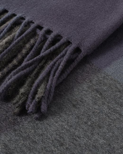 Johnstons of Elgin Umbra Cashmere Plaid Throw in Blue | Lyst UK