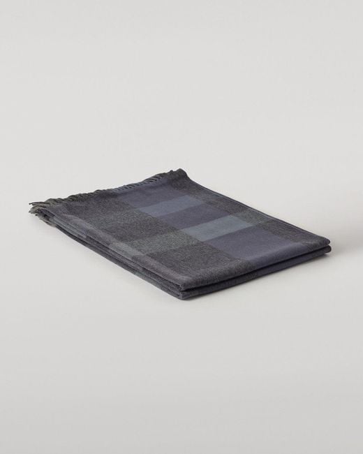 Johnstons of Elgin Umbra Cashmere Plaid Throw in Blue | Lyst UK