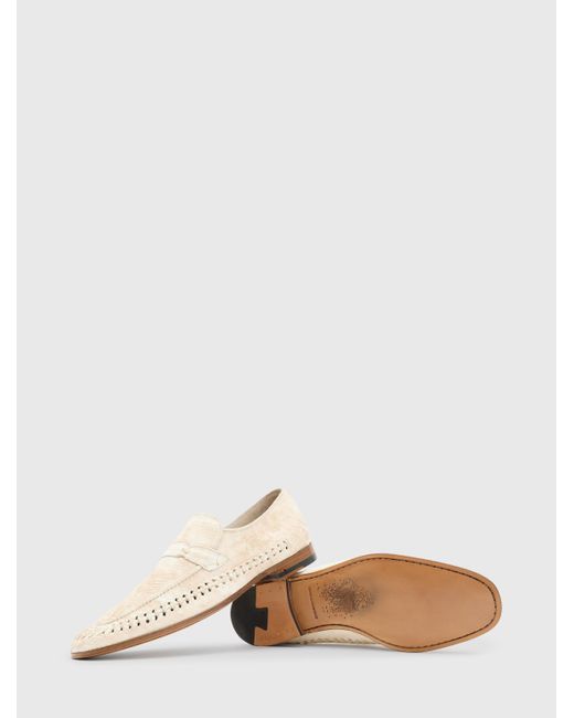 John Varvatos Merida Loafer in Natural for Men | Lyst