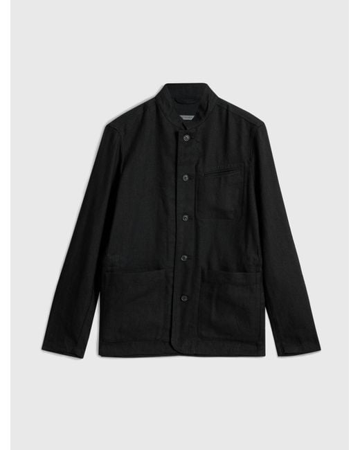 John Varvatos Officer Field Jacket in Black for Men | Lyst