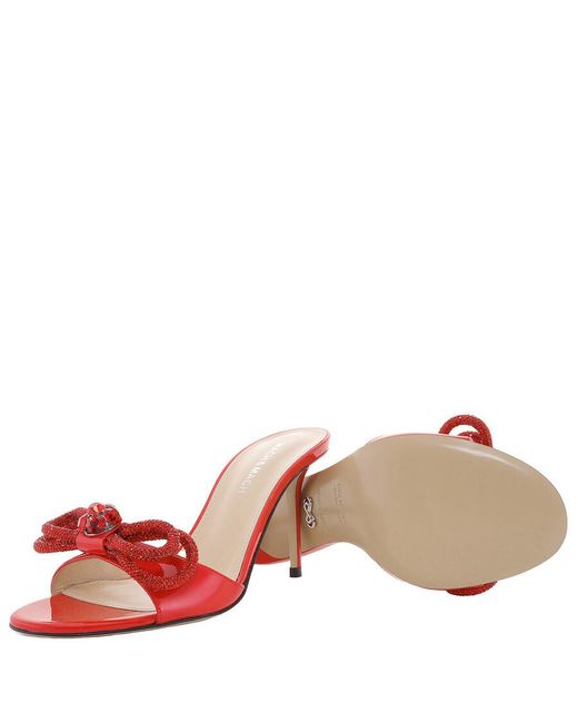 Mach & Mach Double Bow Mules in Red | Lyst