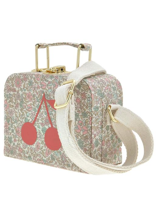 Bonpoint Aimane Cherry Print Top Handle Bag in White | Lyst