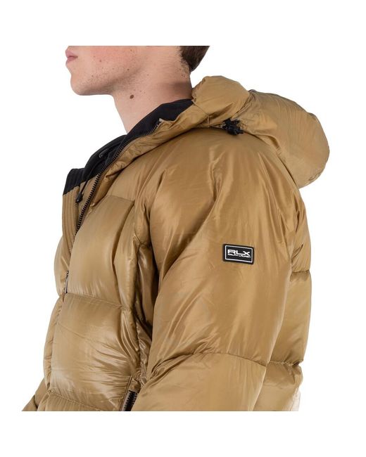 Polo Ralph Lauren Carlton Rlx Water-Repellent Down Jacket in Natural ...