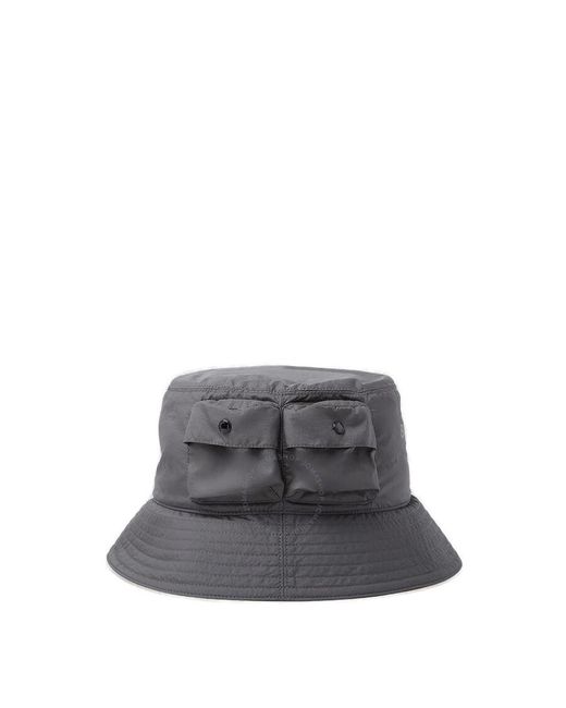 Burberry Cotton Wide-brim Bucket Hat in Gray for Men | Lyst