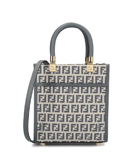 Fendi Sunshine Engraved Logo Tote Bag | Lyst