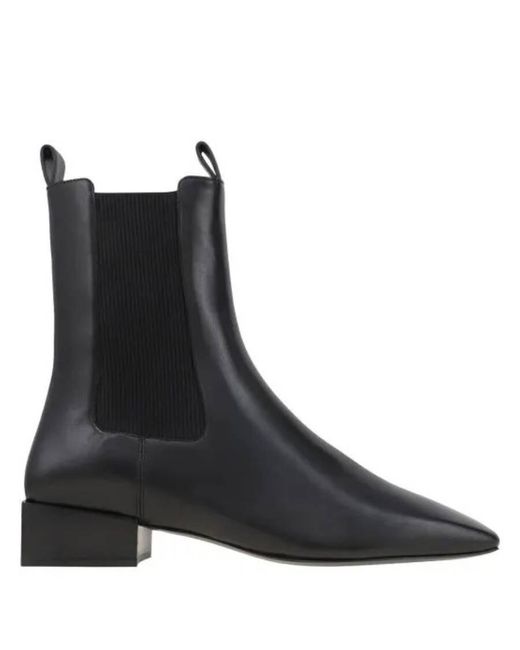 Ferragamo Clementa Leather Chelsea Boots in Black | Lyst UK