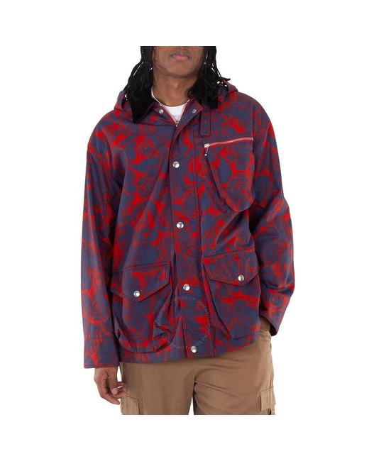 Burberry Pillar Rose Print Field Jacket in Red for Men | Lyst