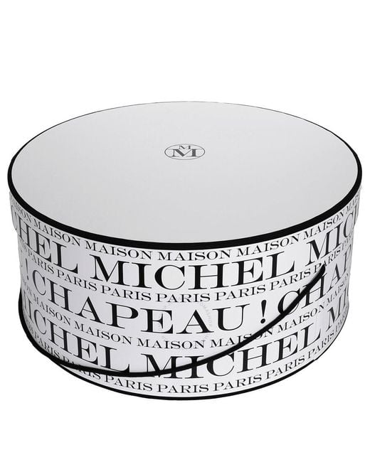 Maison Michel Recyclable Black Short Hat Box in White | Lyst