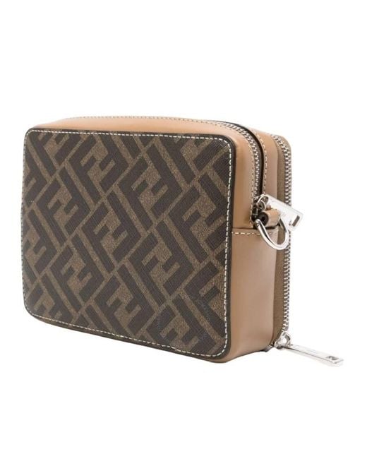 Fendi Ff Pattern Print Camera Case in Natural for Men | Lyst