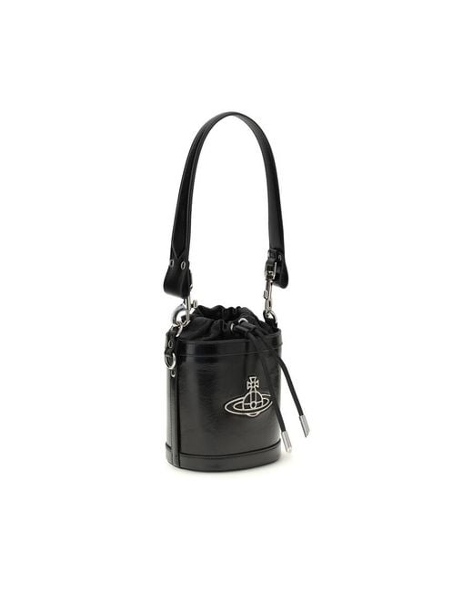 Vivienne Westwood Kitty Bucket Bag in Black | Lyst UK