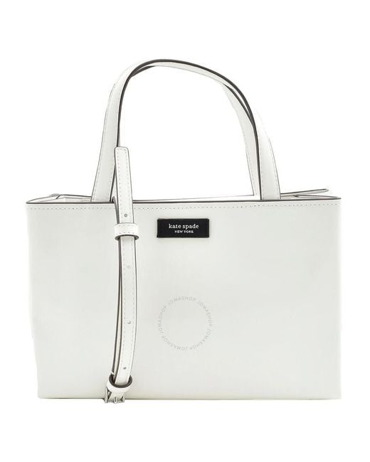 Kate Spade Sam Icon Small Tote in White | Lyst