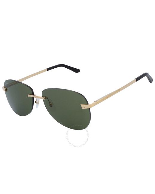 Cartier Green Pilot Sunglasses Ct0035rs 002 62 | Lyst