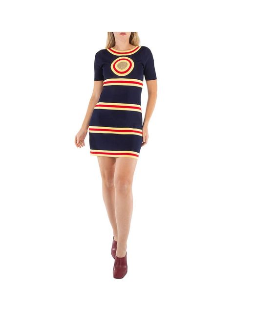 Rabanne Stripe-Jacquard Minidress in Blue | Lyst