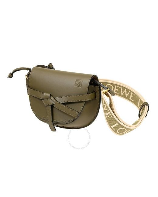 Loewe Autumn Mini Gate Dual Bag in Green | Lyst