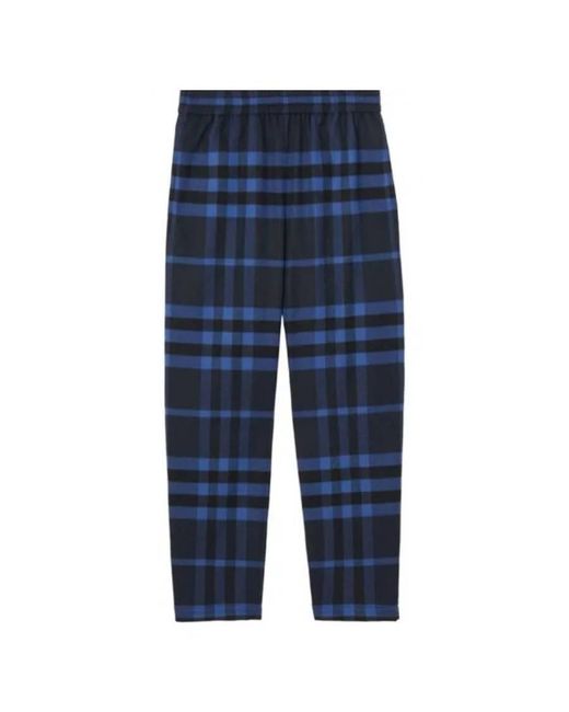 Burberry Night Check Cashmere Pajama Pants in Blue for Men | Lyst